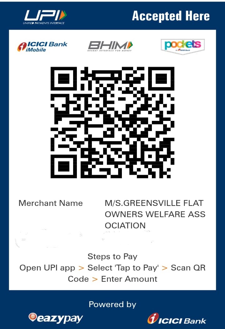 Pay via UPI /QR code – Greensville OMR